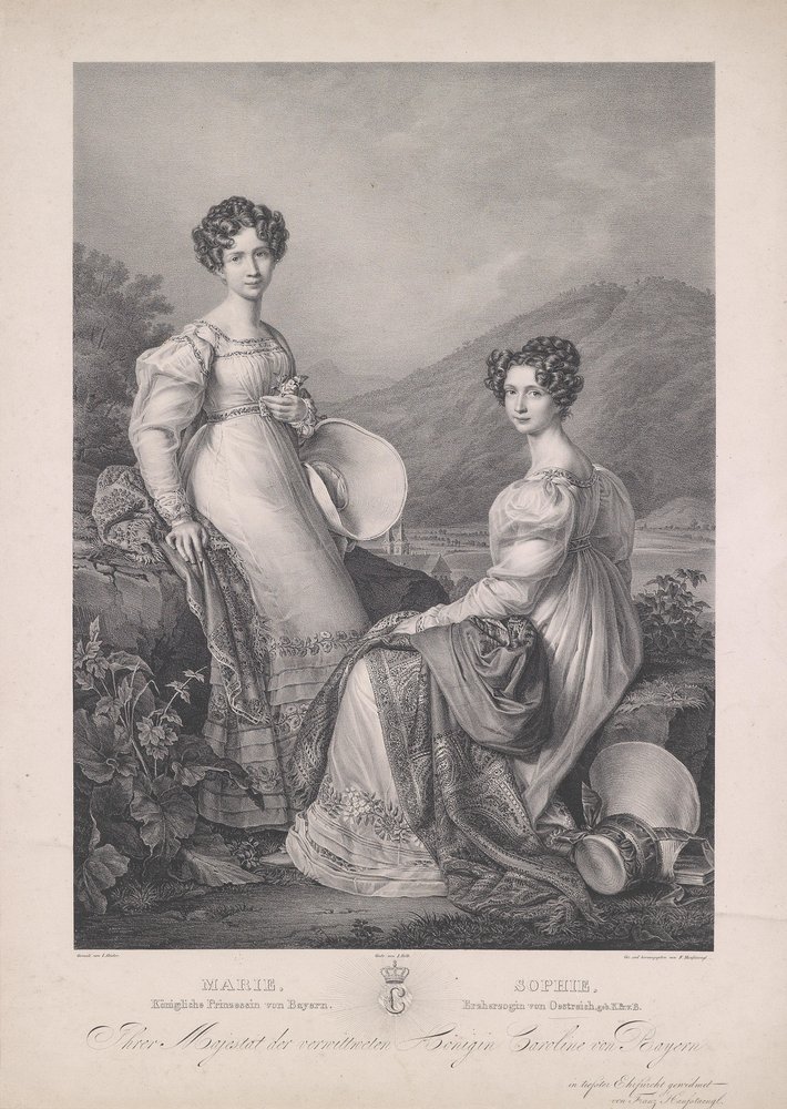 Archduchess Sophie with Her Sister Marie, Queen of Saxony